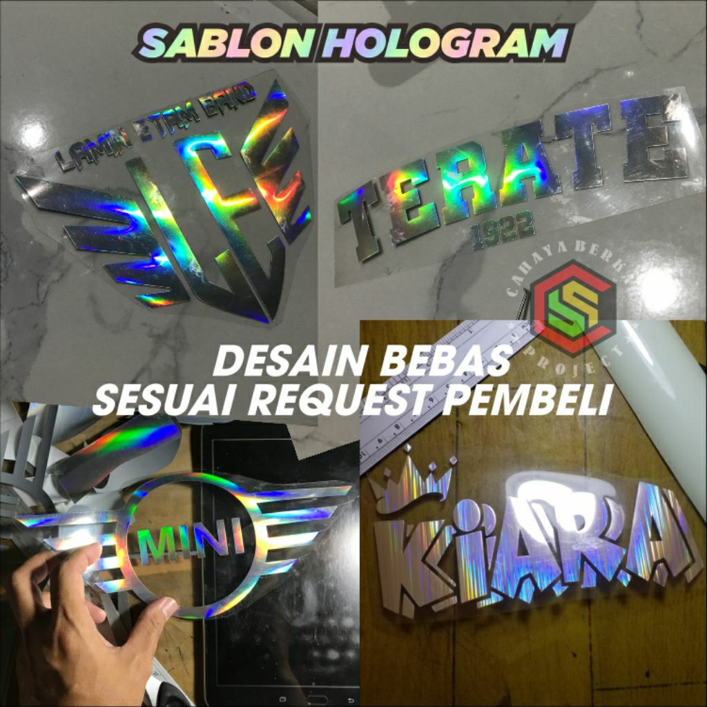 Jual sablon setrika sablon hologram sablon custom hologram sablon ...