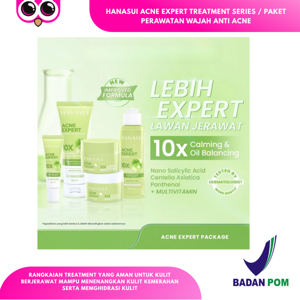 Jual HANASUI ACNE EXPERT TREATMENT SERIES / PAKET PERAWATAN WAJAH ANTI ...