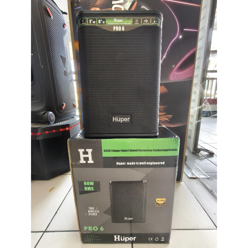Jual Speaker Portable Huper Pro-6 System Bluetooth Huper | Shopee Indonesia
