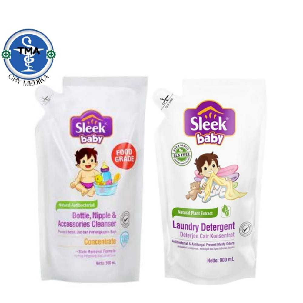 Jual Sleek Baby Laundry 900ml dan Sleek Bottle Cleanser 900mL | Shopee ...