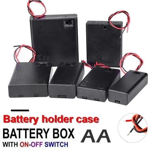 Jual Rumah Box Holder Battery AA x 1 / 2 / 3 / 4 Tempat Baterai Charger ...