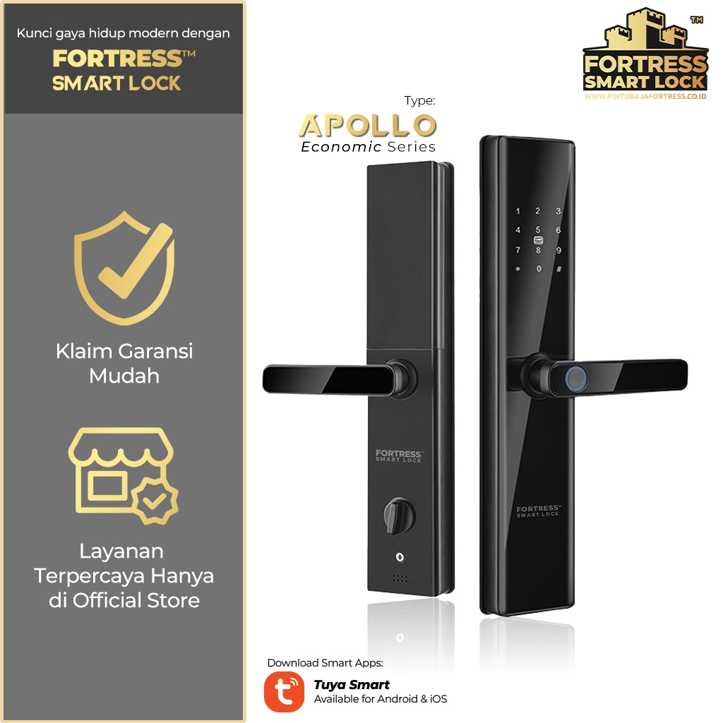 Jual FORTRESS SMARTLOCK TYPE APOLLO SMART DOOR LOCK | Shopee Indonesia