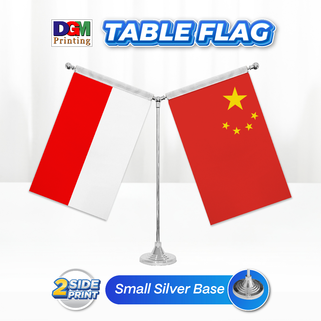Jual Table Flag - Small Silver Base. Bendera Meja Display, Dudukan ...
