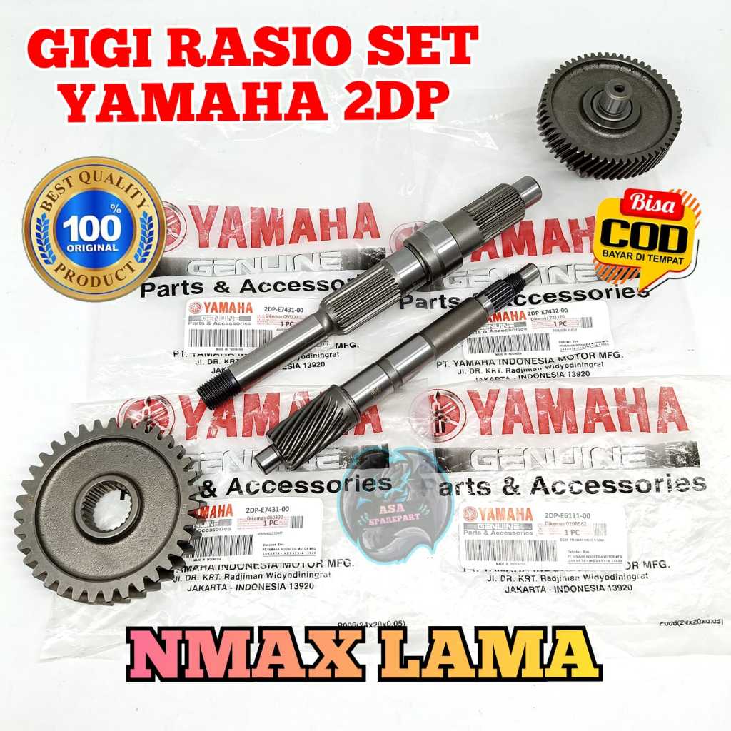 Jual GIGI RASIO SET 2DP ASLI ORIGINAL motor YAMAHA NMAX 155 OLD / LAMA ...