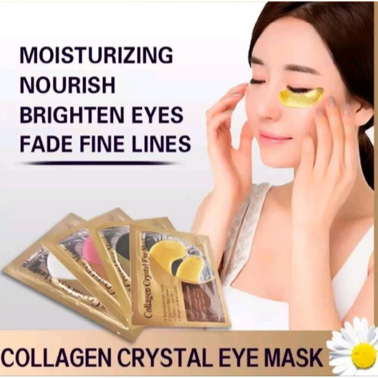 Jual MASKER MATA CRYSTAL COLLAGEN GOLD POWDER EYE MASK / MASKER KANTUNG ...