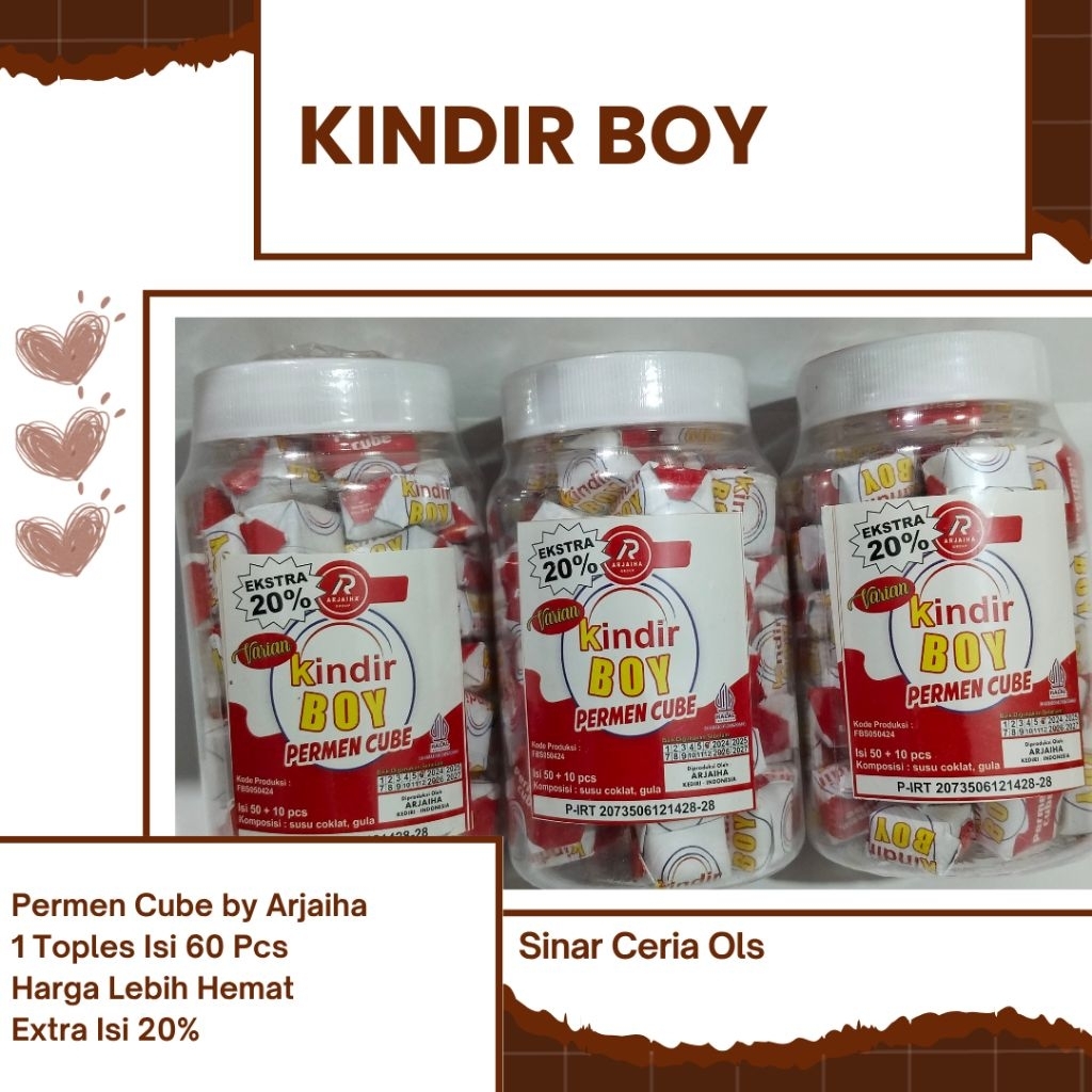 Jual Permen Candy Cube Permen Viral Millo Milo KINDIR BOY Isi 60 Pcs ...