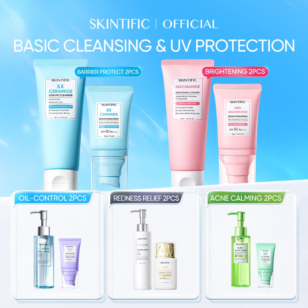 Jual SKINTIFIC - 2pcs Basic Barrier Protection Bundle | Brightening ...
