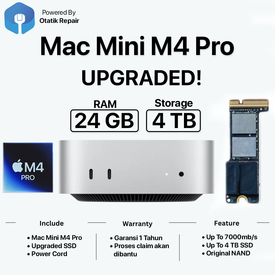 Jual Mac Mini M4 Pro 24GB/4TB Ada Varian 2TB | Shopee Indonesia