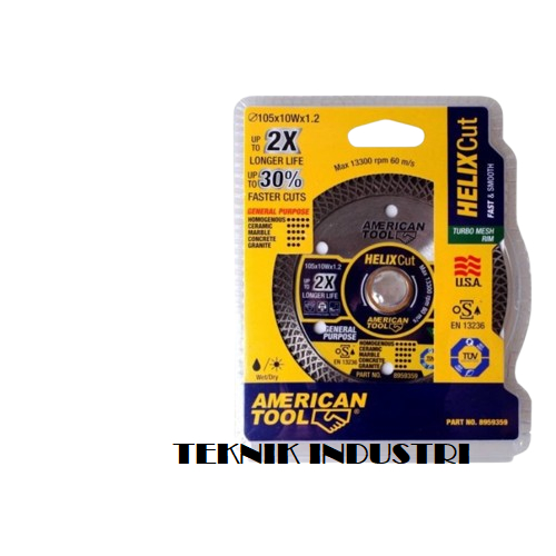 Jual Mata Potong Gerinda AMERICAN TOOL HELIX Cut Diamond Wheel WET DRY ...