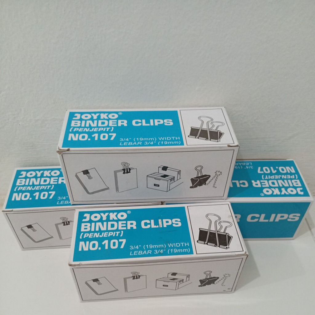 Jual Binder clip no. 107 Merk JOYKO (isi 12 kotak kecil) | Shopee Indonesia