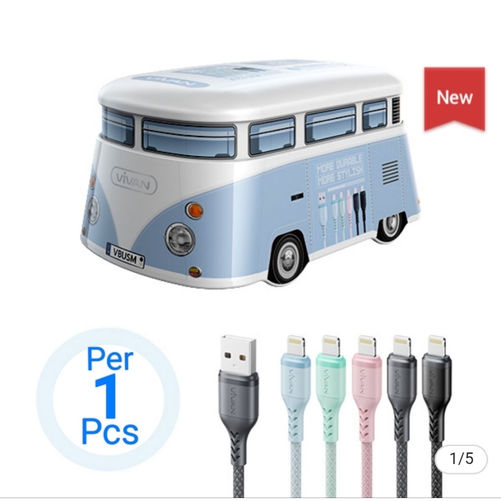 Jual (1PCS) VIVAN VBUS Kabel Data Anyaman Micro USB / Type-C ...