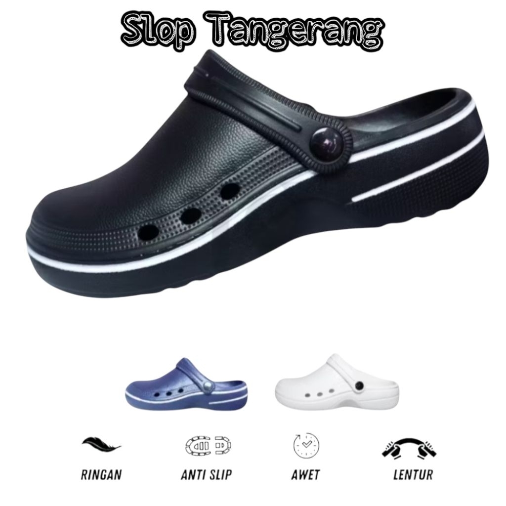 Jual Sandal baim kodok polos size 36-44 / sandal medis / sandal perawat ...