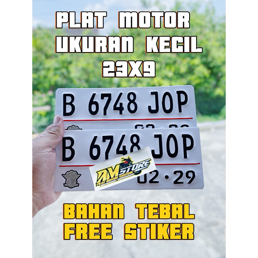 Jual plat motor custom motif font baru plat motor baut tanam | Shopee ...