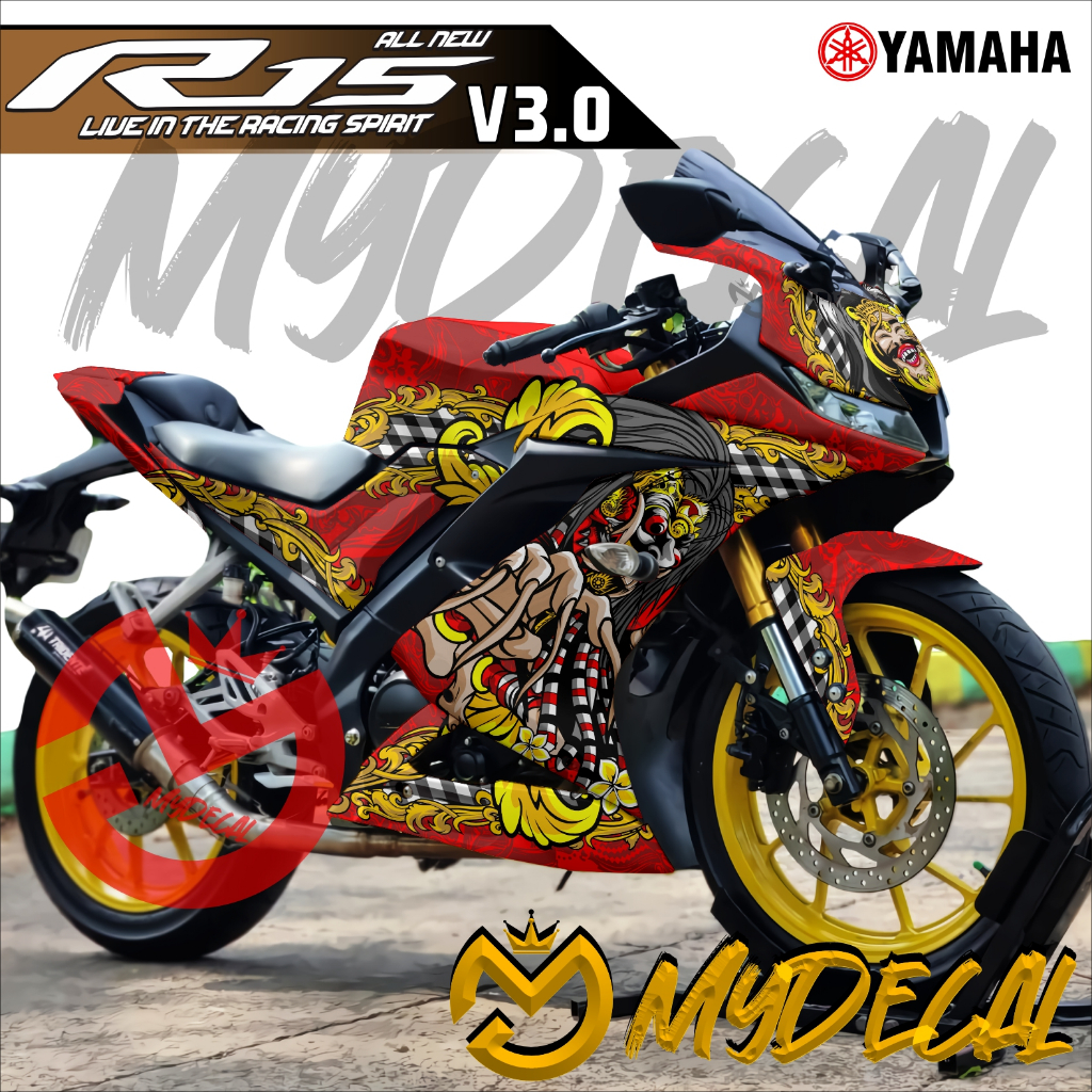 Jual Bisa COD Decal Sticker Full Body YAMAHA R15 V3.0 Motif Barong ...