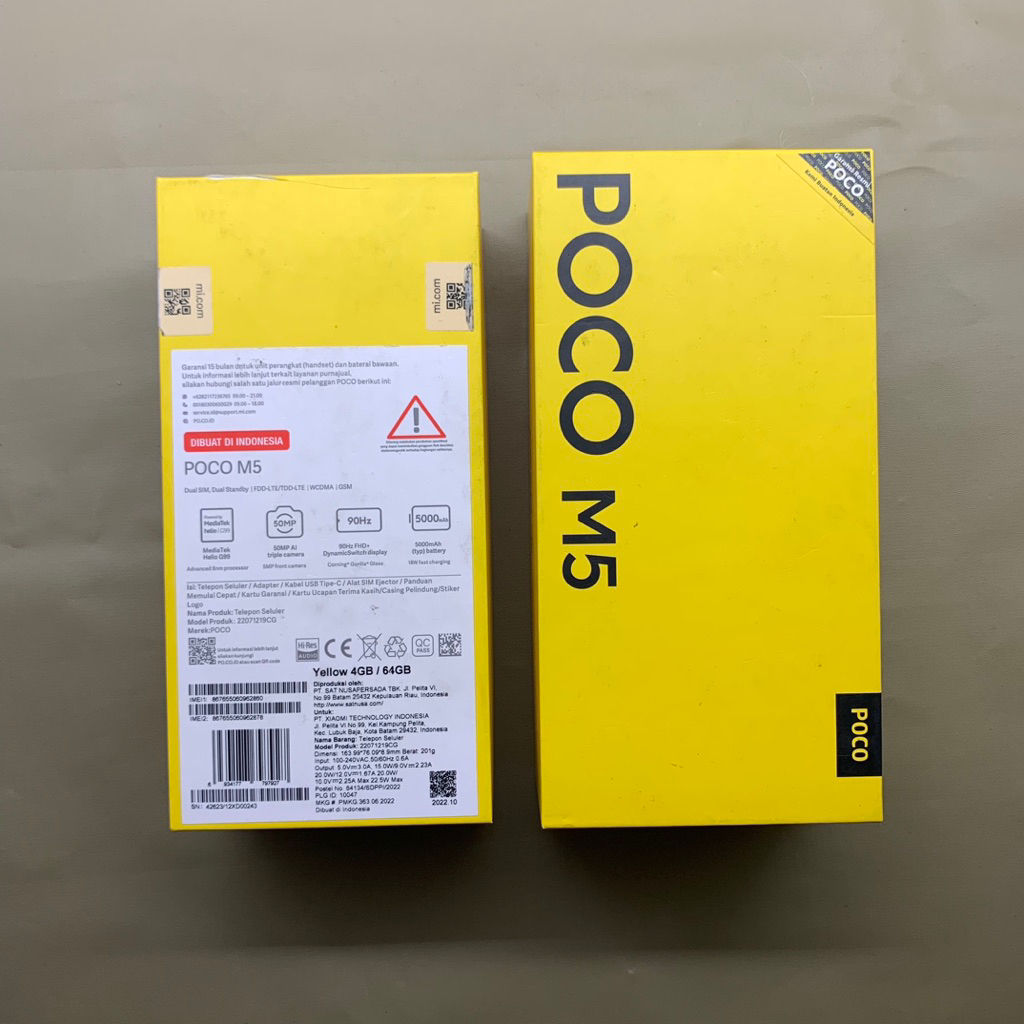 Jual DUS BOOK DUSBOX KARDUS BOX KARTON XIAOMI REDMI POCO M5 ORIGINAL ...