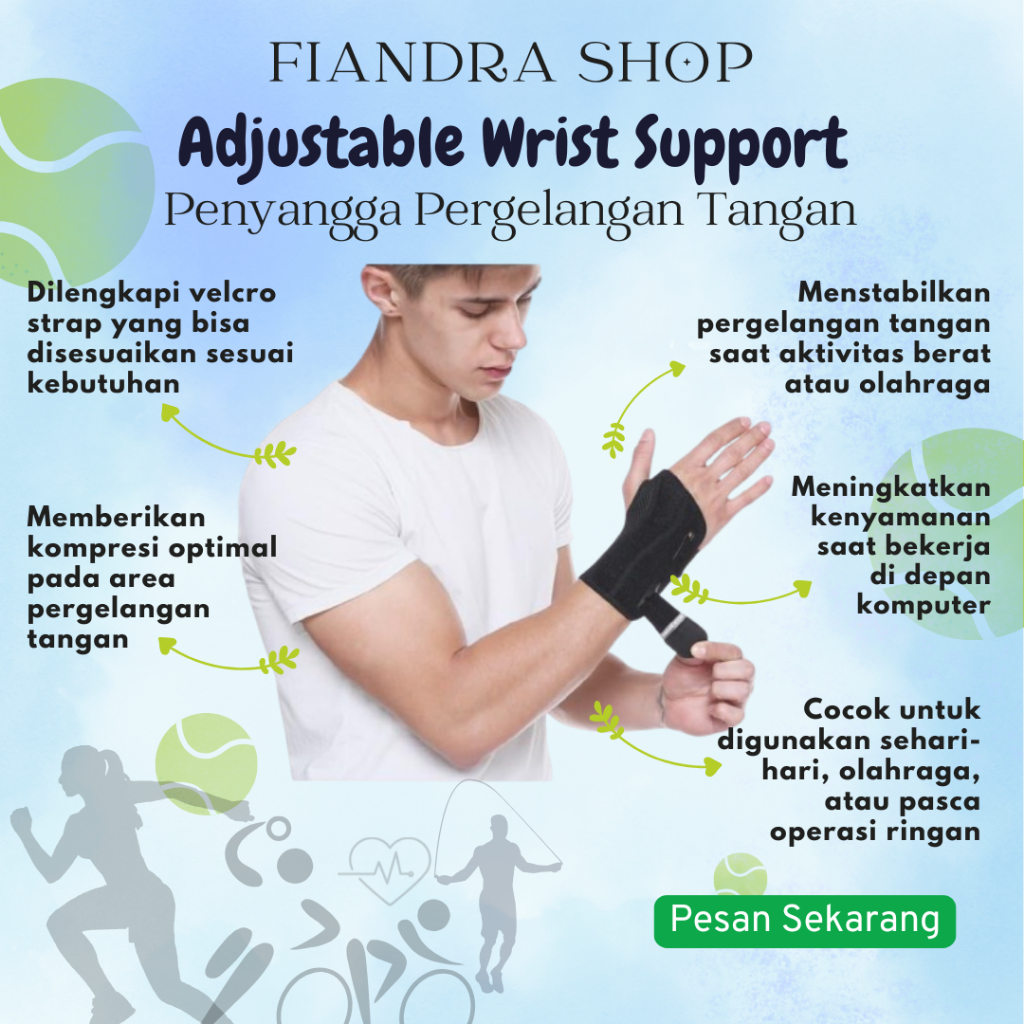 Jual Pelindung Pergelangan Tangan Wrist Hand Brace Palm Support Splint ...