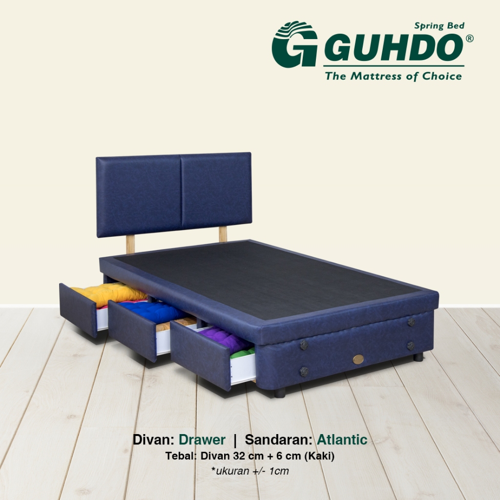 Jual DIVAN 3 LACI DRAWER GUHDO - SANDARAN ATLANTIK - FREE PEMASANGAN ...