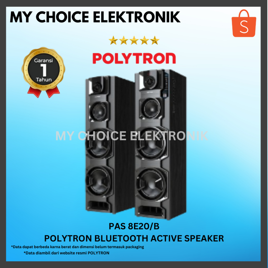 Jual POLYTRON PAS 8E20B Active Speaker | PAS-8E20 (Black) | Shopee ...
