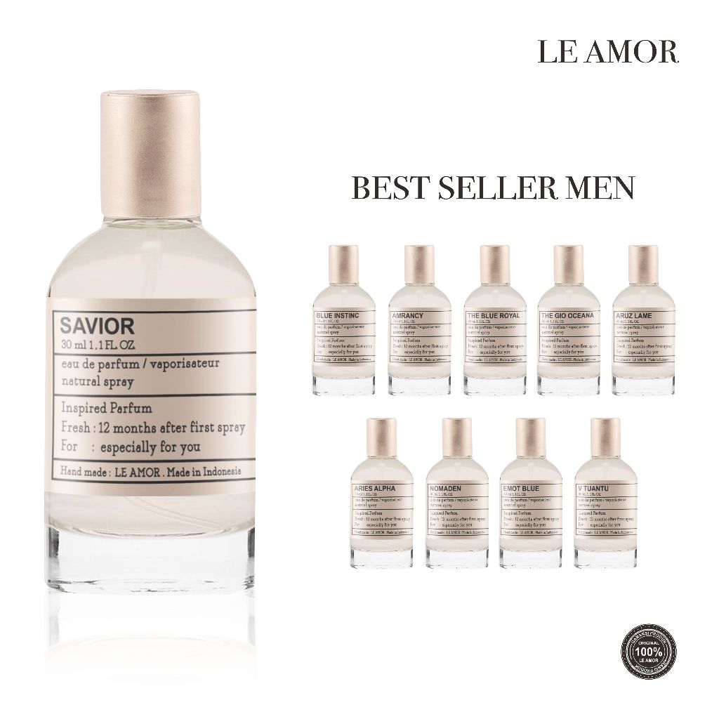 Jual LE AMOR - PARFUM PRIA Tahan Lama Aroma cowok Elegant, Fresh, Laki ...