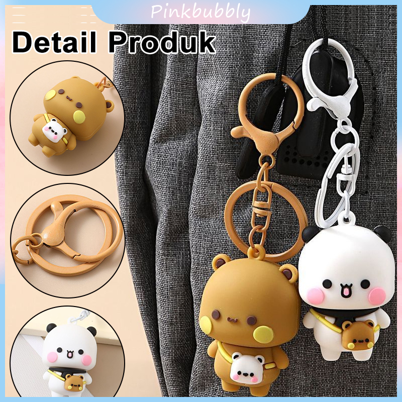 Jual Pinkbubbly.2pcs Keychain Bubu Dudu Chubby Couple Gantungan Kunci ...