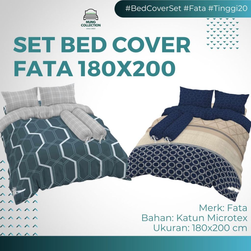 Jual Bed Cover Fata Satu Set KING 180x200 / Motif Minimalis Aesthetic ...