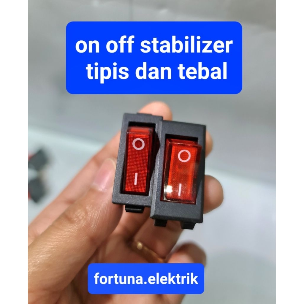 Jual ON OFF/SAKLAR STABILIZER TEBAL SWITCH GEPENG 3PIN LAMPU AC 220 ...