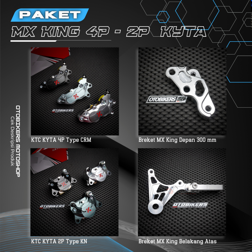 Jual PAKET Kaliper KTC KYTA 4p - 2p Mx King 150 Exciter disc 300 mm 2&4 Piston Depan Belakang ...