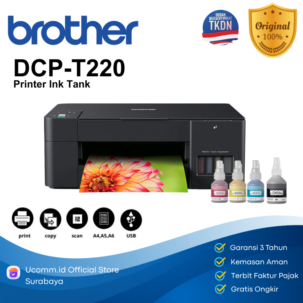Jual Printer Ink Tank BROTHER DCP-T220 Print-Scan-Copy T220 Original ...
