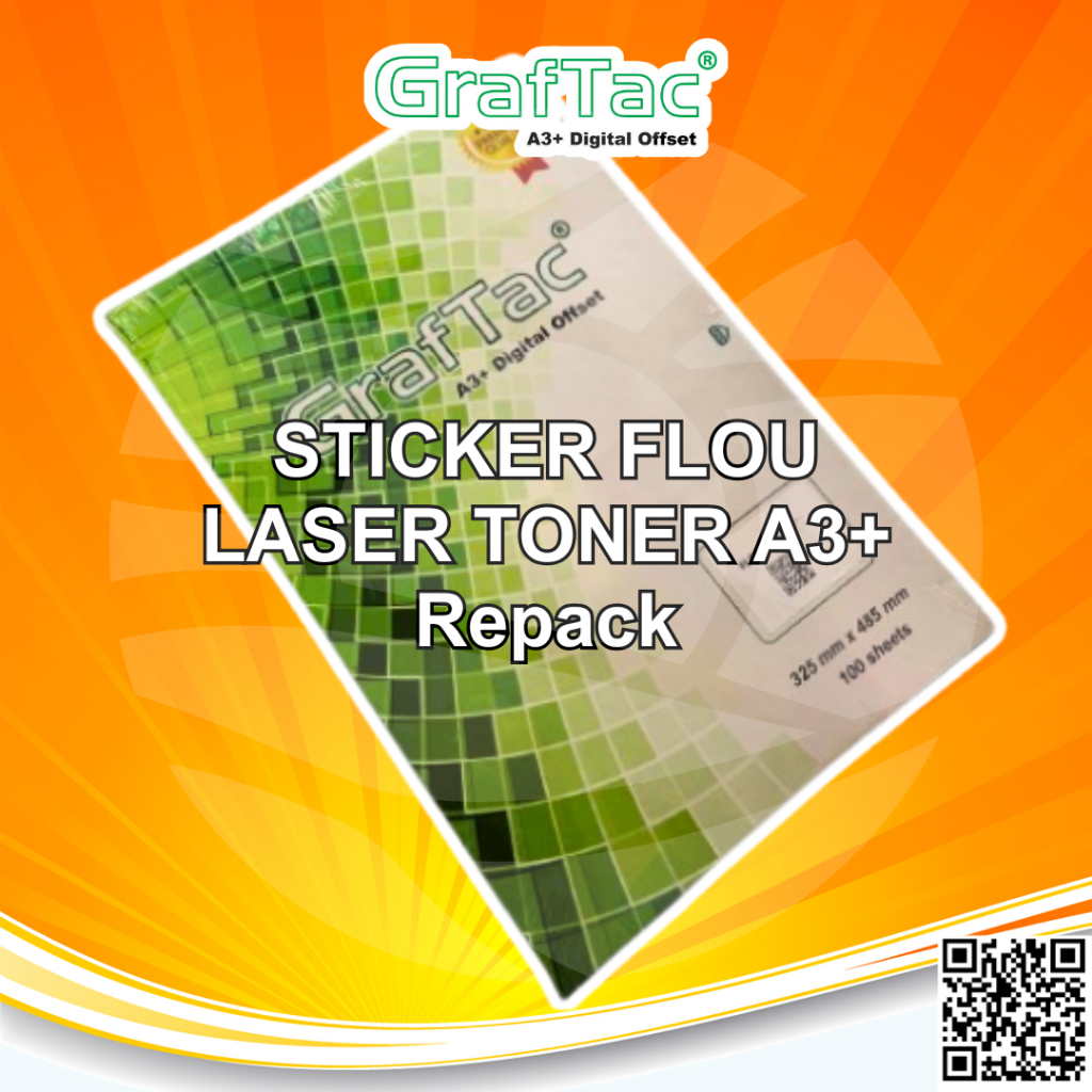 Jual Graftac Sticker Kertas Flou Red Orange Green Pink Yellow A3 ...