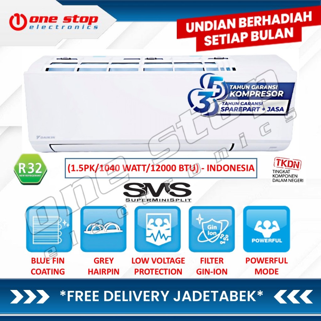 Jual DAIKIN FTC35YV14 / FTC35 AC Split Standard 1.5PK R32 - Indonesia ...