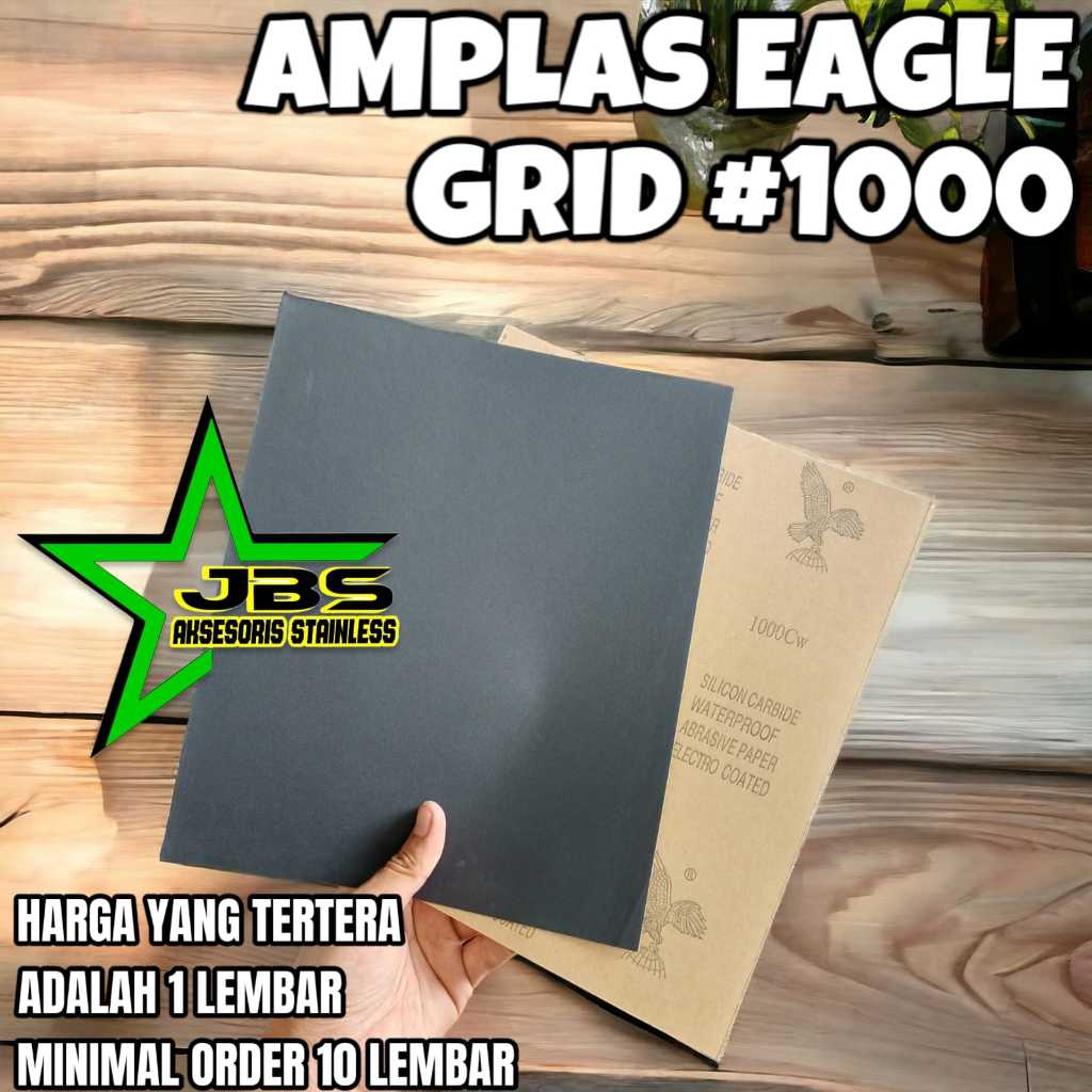 Jual AMPLAS KERTAS EAGLE GRIT #1000 CW POLISHING WATERPROOF ABRASIVE | Shopee Indonesia