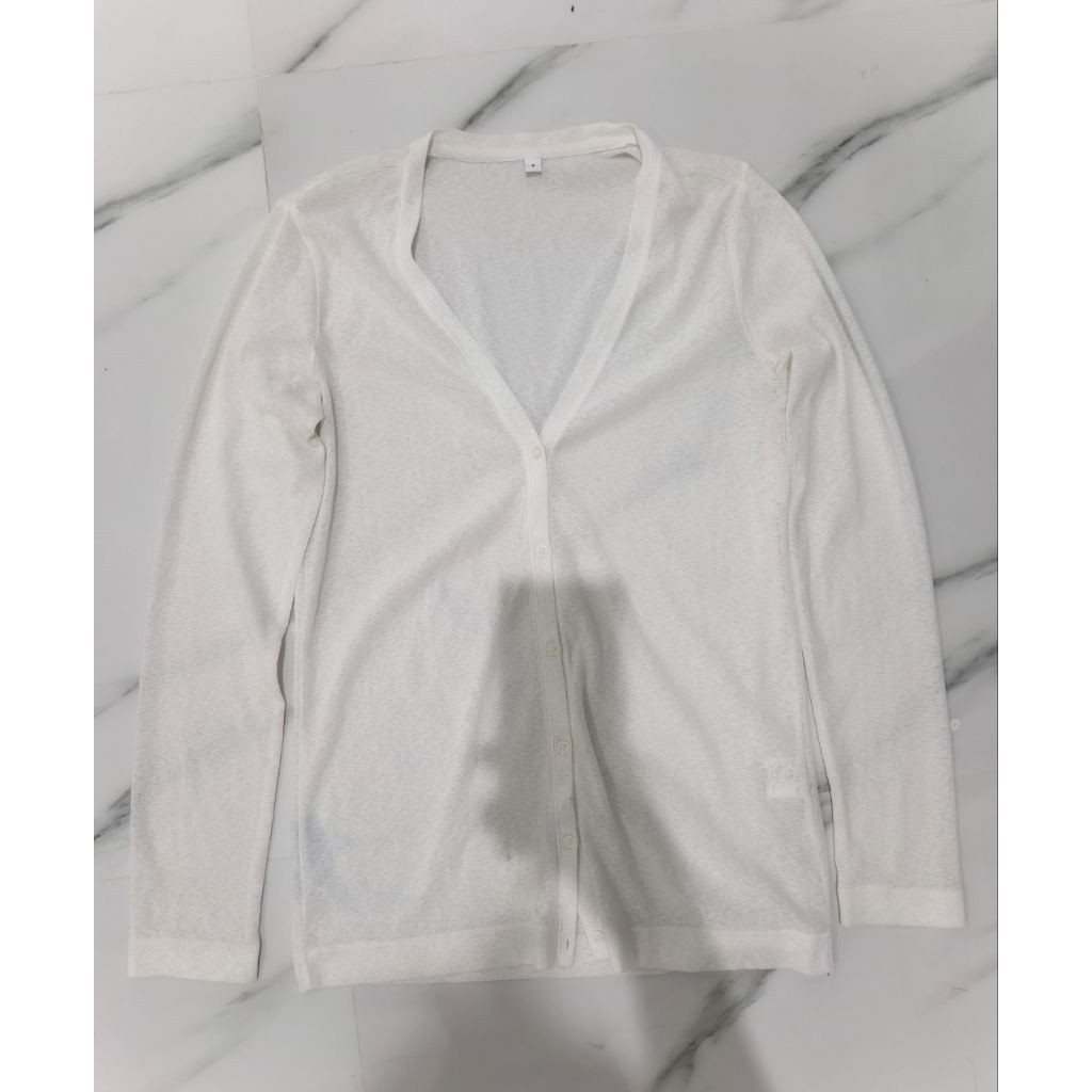 Jual OUTER/CARDI PUTIH TRANSPARAN [PRELOVED] | Shopee Indonesia