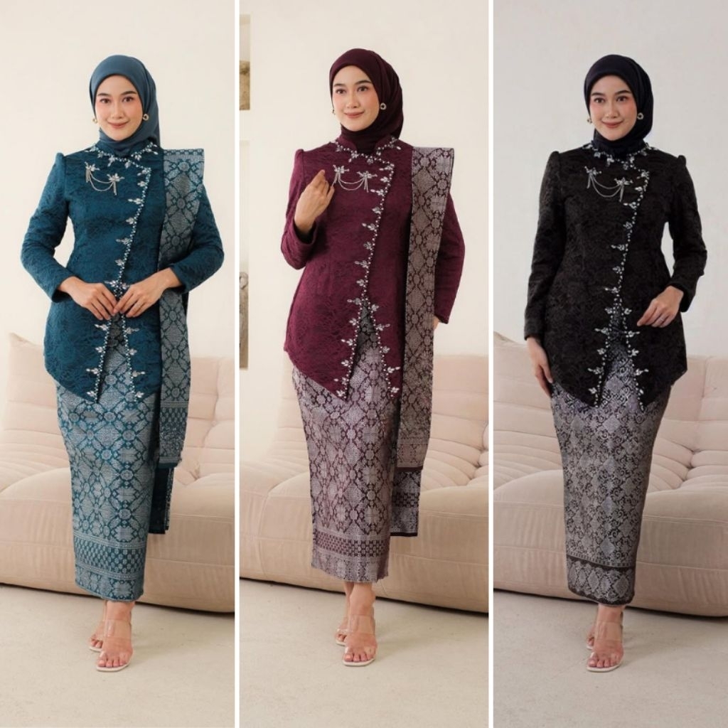 Jual Set Kebaya Modern Janggan Series Wisuda Lamaran Full Payet ...