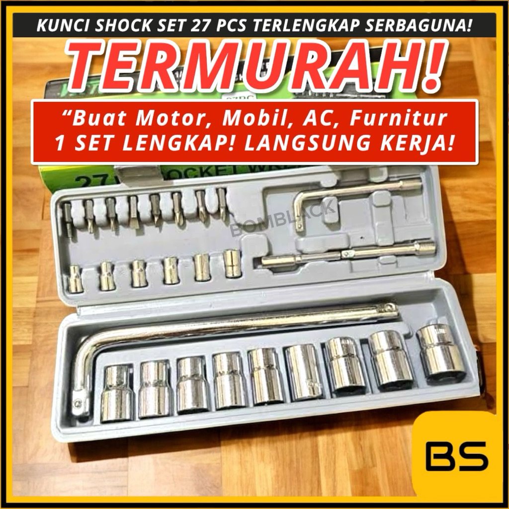 Jual Kunci Shock Set Lengkap 27 Pcs / kunci sok Set 27pcs / Kunci Shok ...