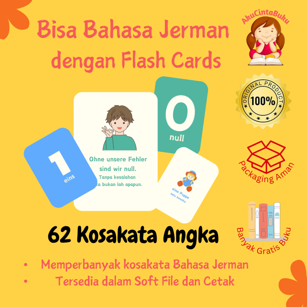 Jual [AkuCintaBuku] Kartu Edukasi Jerman Angka dan Hitungan + Bilangan ...
