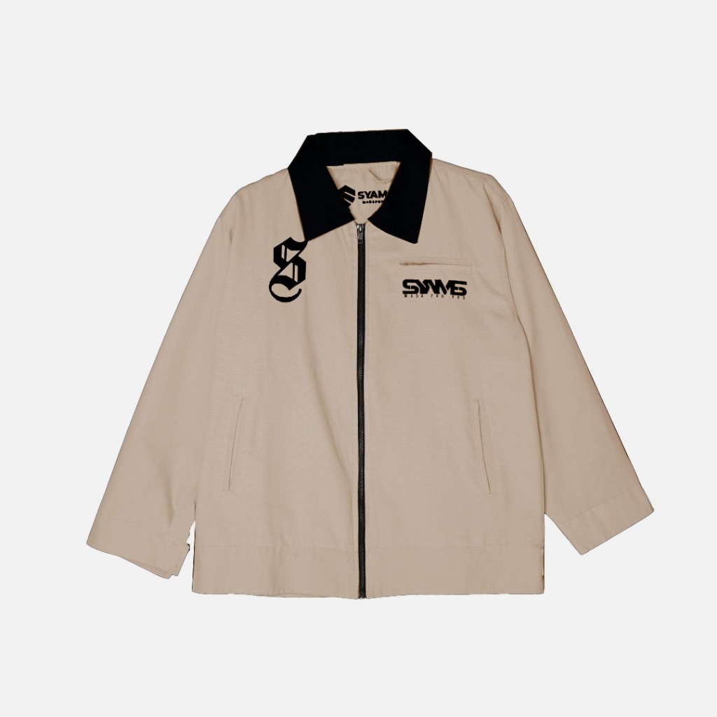 Jual Syams Wear Equinox Work Jacket Cream | Shopee Indonesia