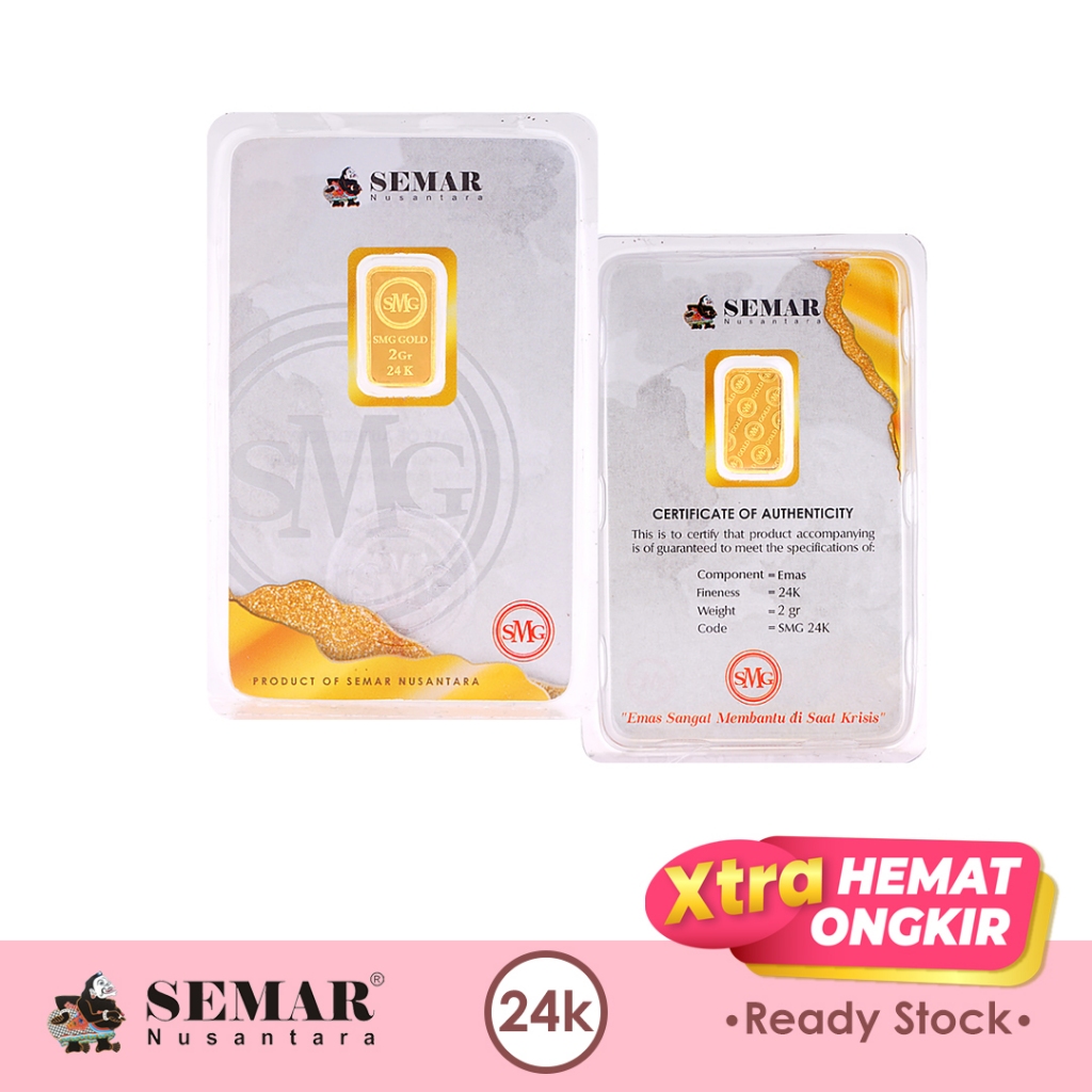 Jual Logam Mulia SMG Gold Press 2gram Emas Batangan Semar Nusantara ...