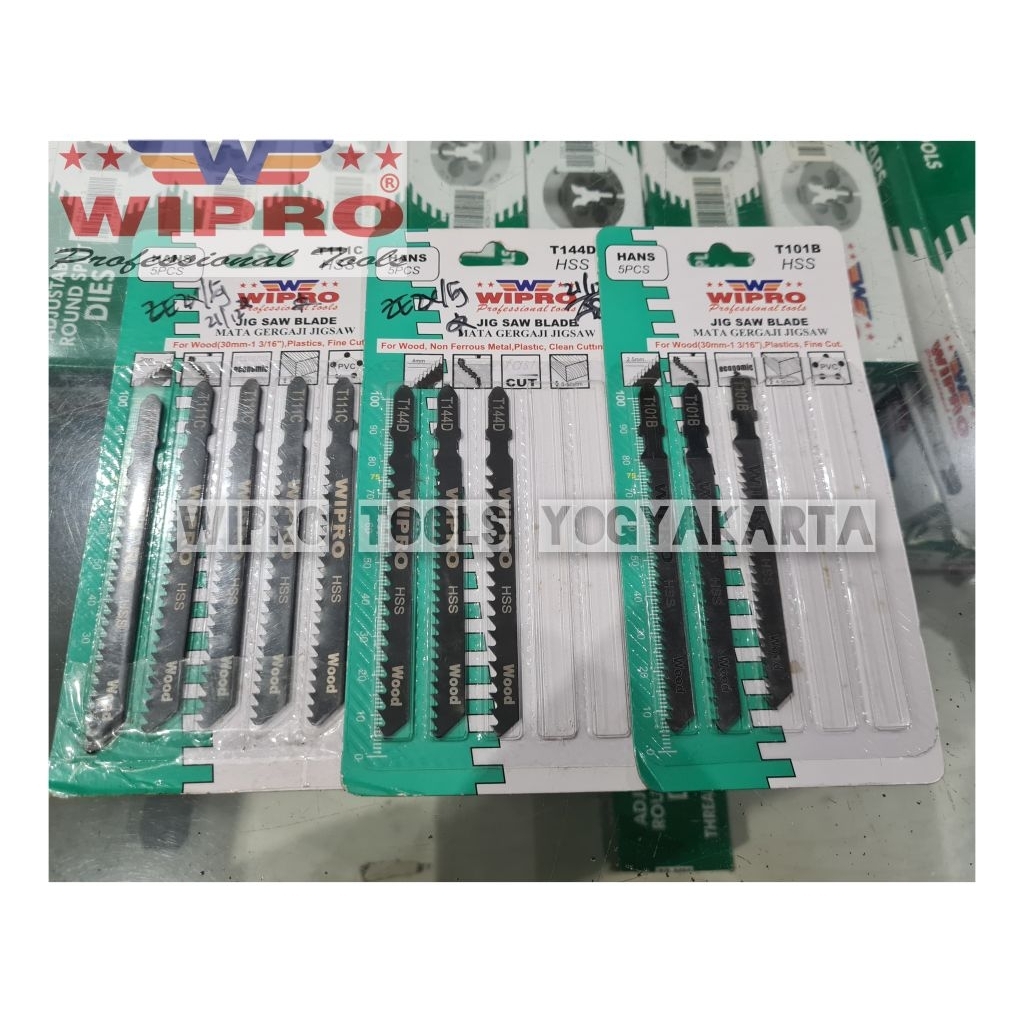 Jual Wipro Mata Gergaji Jig Saw Triplek Kayu Besi / Jig Saw Blade Wipro ...