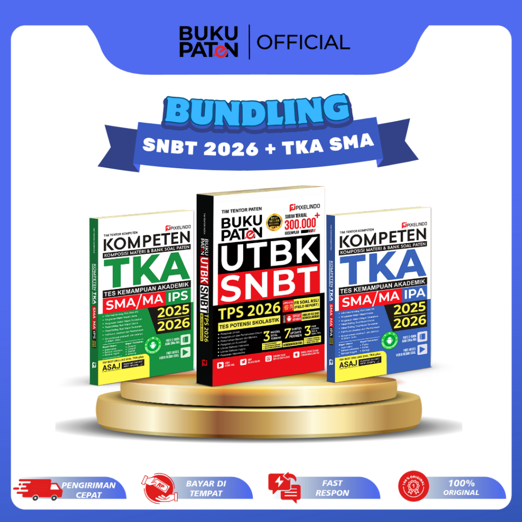 Jual [Bundling 2 Buku] Buku Paten UTBK SNBT 2026 Dan Buku Kompeten TKA SMA (IPS Atau IPA) 2026 ...