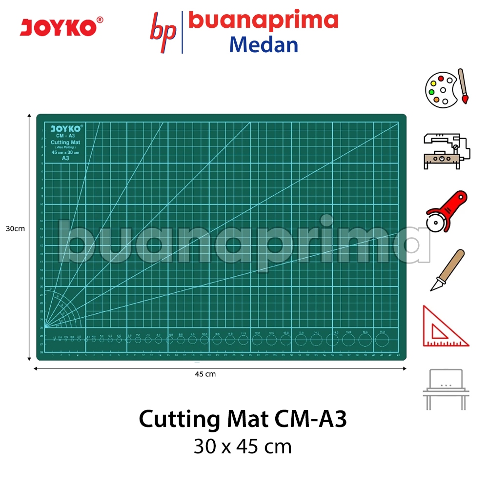 Jual Cutting Mat A3 JOYKO 45 x 30 cm Hijau Tua Alas Tatakan Pemotong Potong Kertas | Shopee ...