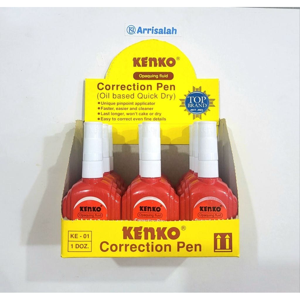 Jual Tip Ex Cair | Correction Pen Kenko KE-01 Merah (Pcs) | Shopee ...