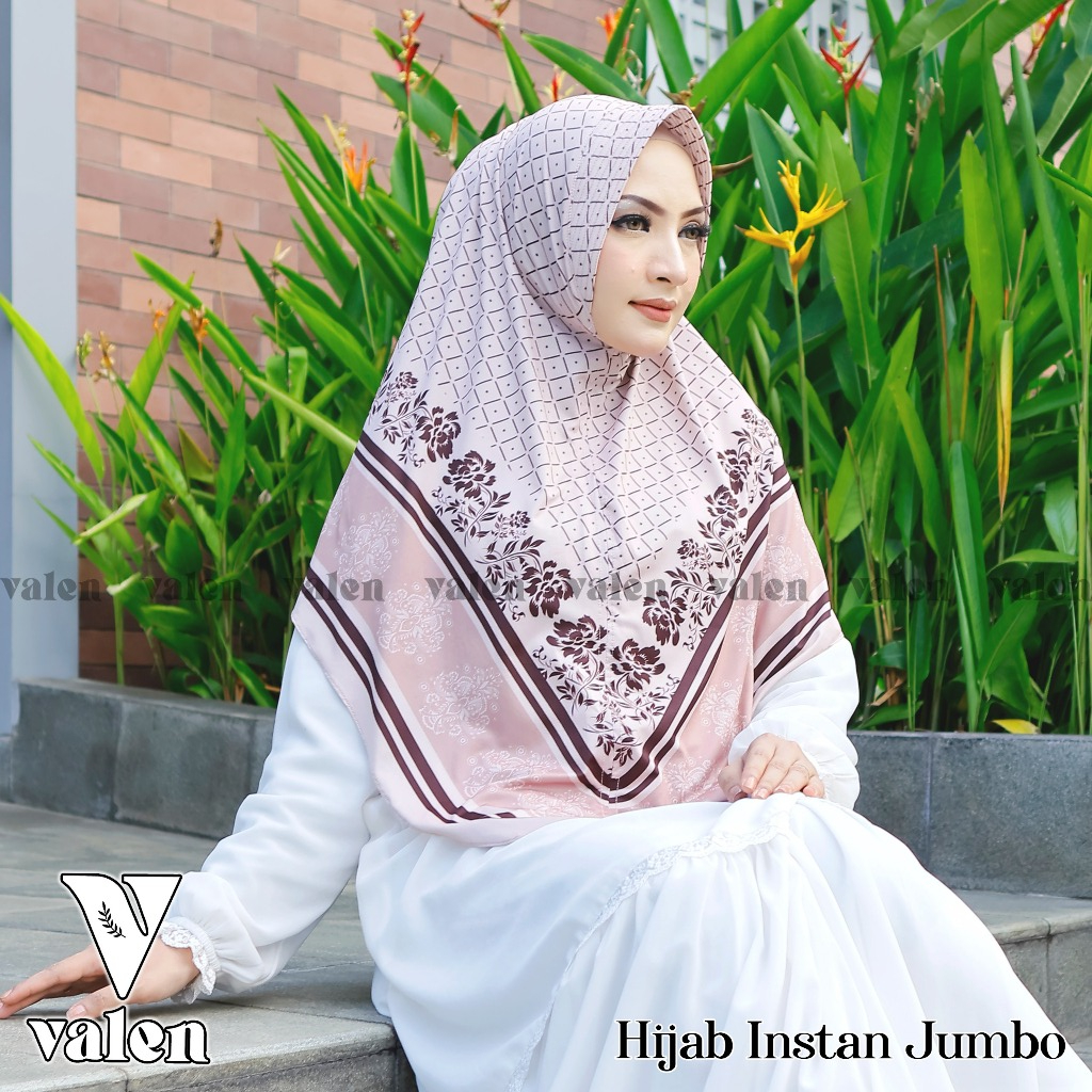 Jual Hijab Instan Bergo L,XL,JUMBO Motif Printing Sublim | Shopee Indonesia