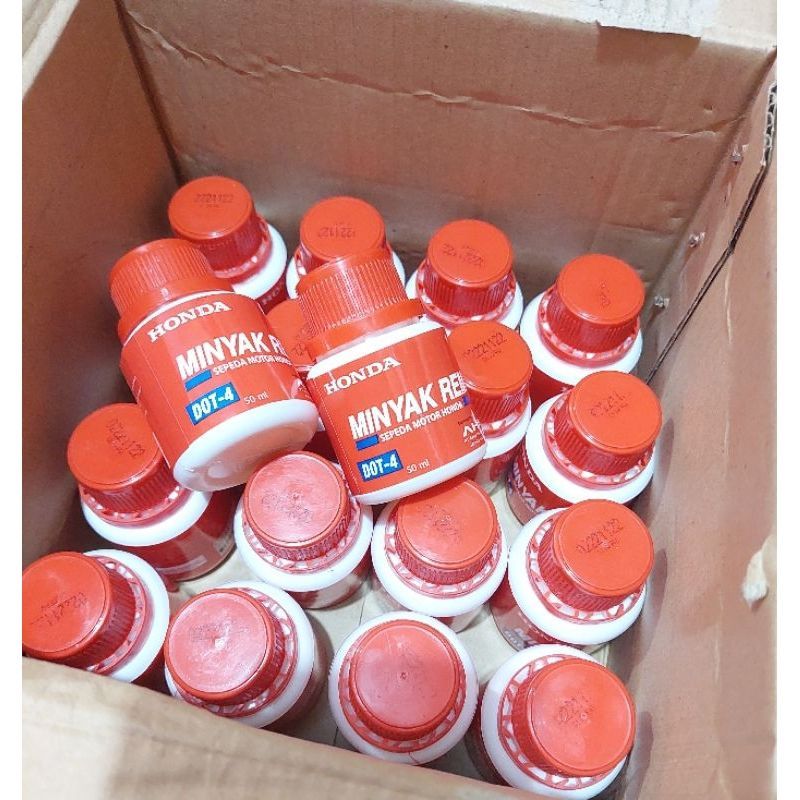 Jual Oli Rem AHM DOT 4 50ml 1 Dus Isi 32 Botol Original Oil Brake Fluid ...