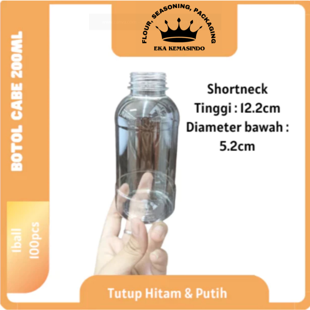 Jual Botol Plastik Cabe 200ml | Botol Cabe 200ml | Botol 200ml | Botol ...
