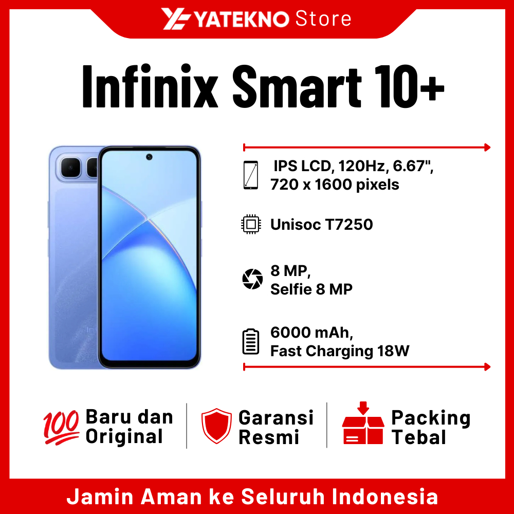 Jual (ORIGINAL) Infinix Smart 10 Plus 8/128GB GARANSI RESMI ~ NEW ...