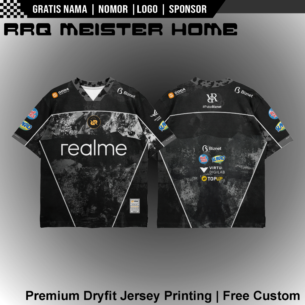 Jual Jersey RRQ Meister Mid 2025 / Jersey S15 Home Jersey Esport Gratis ...