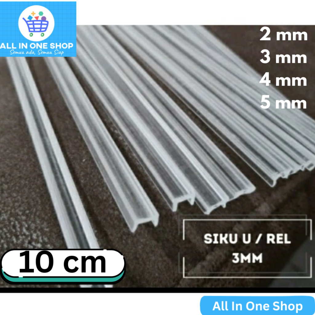 Jual Acrylic Akrilik Rel Siku U Batangan 10 CM | Shopee Indonesia