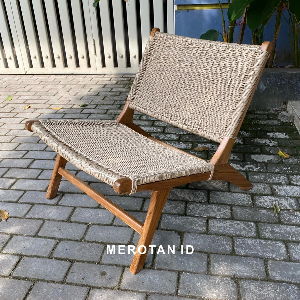 Jual Kursi Santai Jati Anyaman Rotan Sintetis Twist / Lazy Chair ...