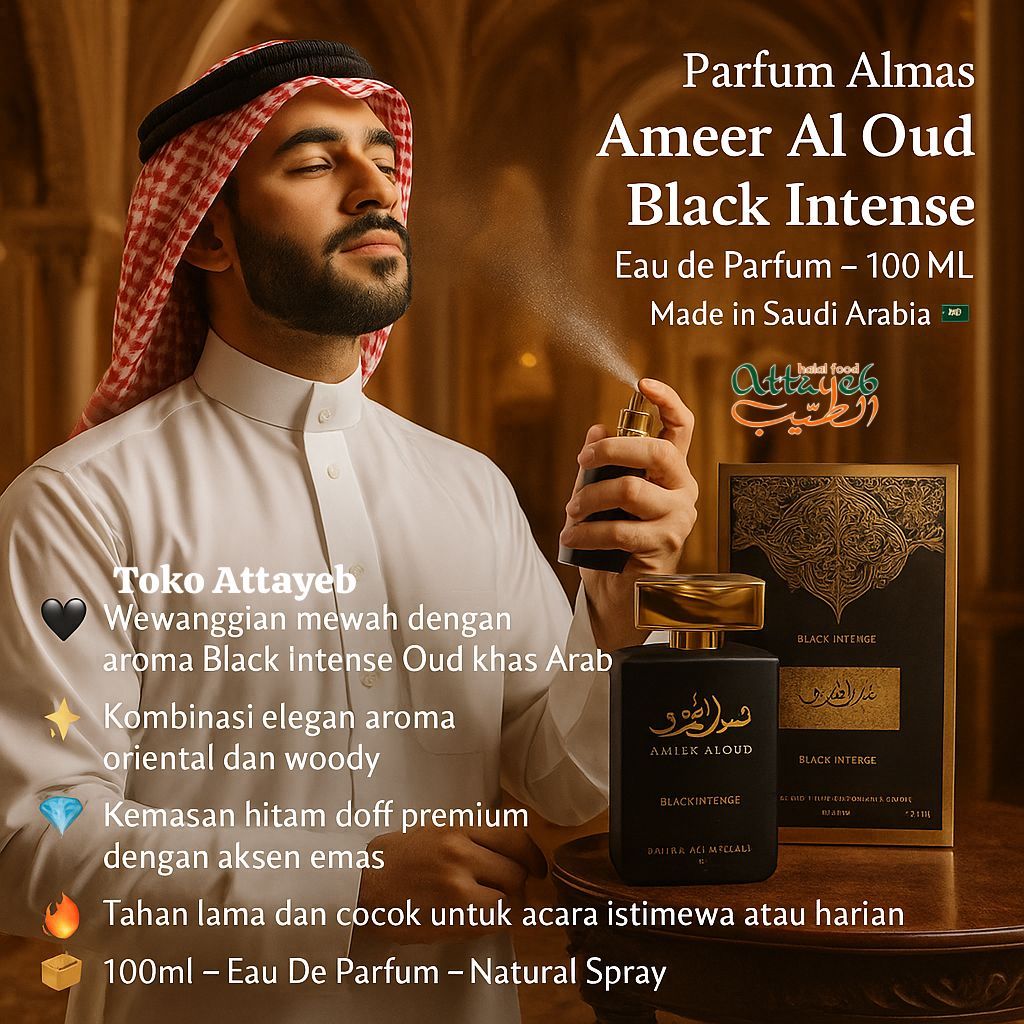 Jual Parfum Almas Ameer Al Oud Black Intense Original Eau De ...