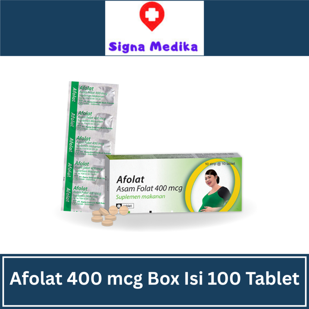 Jual Afolat 400 mcg Box Isi 100 Tablet - Asam Folat | Shopee Indonesia
